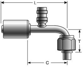 Gates 8ACA-8FTON134SP90-S - G45589-0808S Coupling