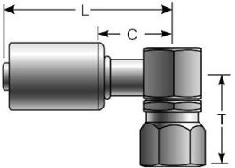 Gates 8ACA-8FTON90BL-S - G45596-0808S Coupling